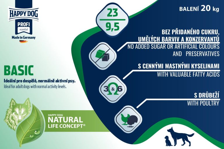 Happy Dog Professional Basic (23-9,5) 20KG - Aro